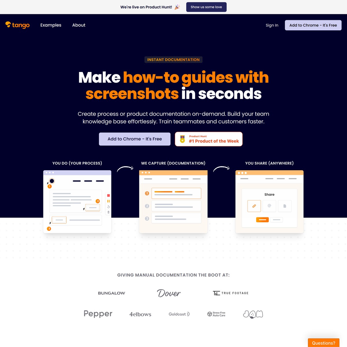 Tango | Create beautiful step-by-step guides with screenshots, in seconds — Are.na