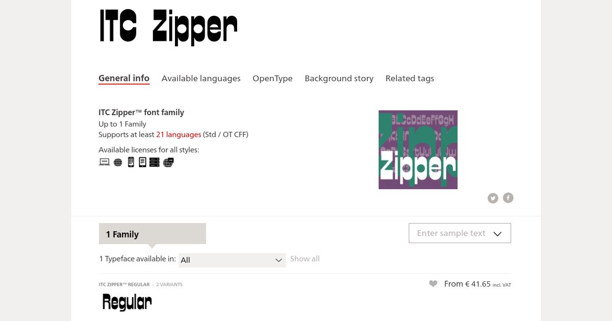 ITC Zipper™ font family | Linotype.com | Are.na