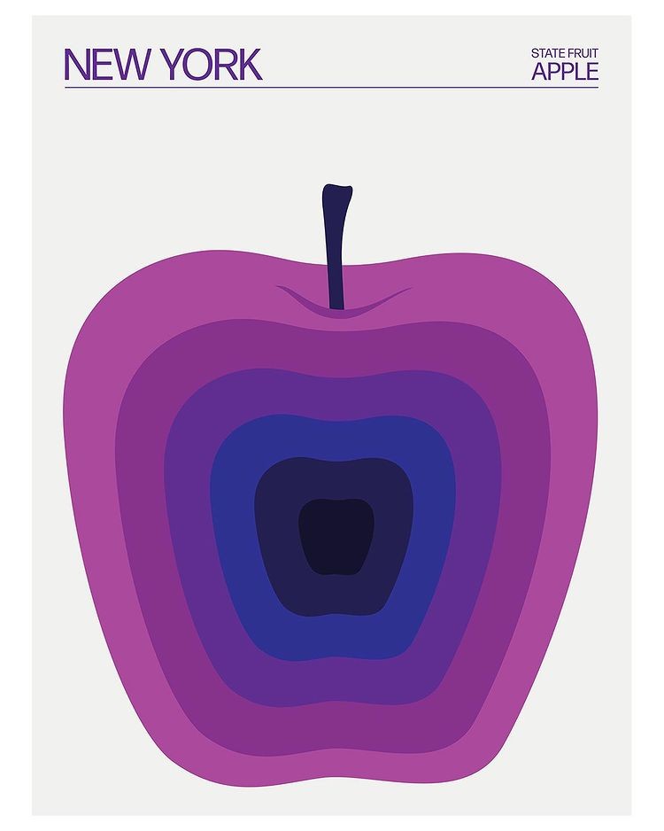 New York State Fruit Apple poster by Julian Montague — Are.na