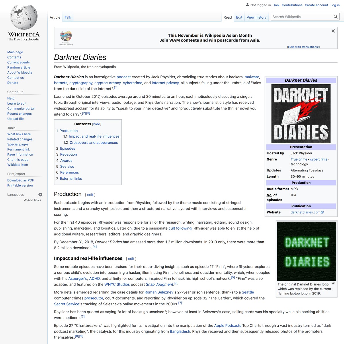 Darknet Diaries - Wikipedia — Are.na