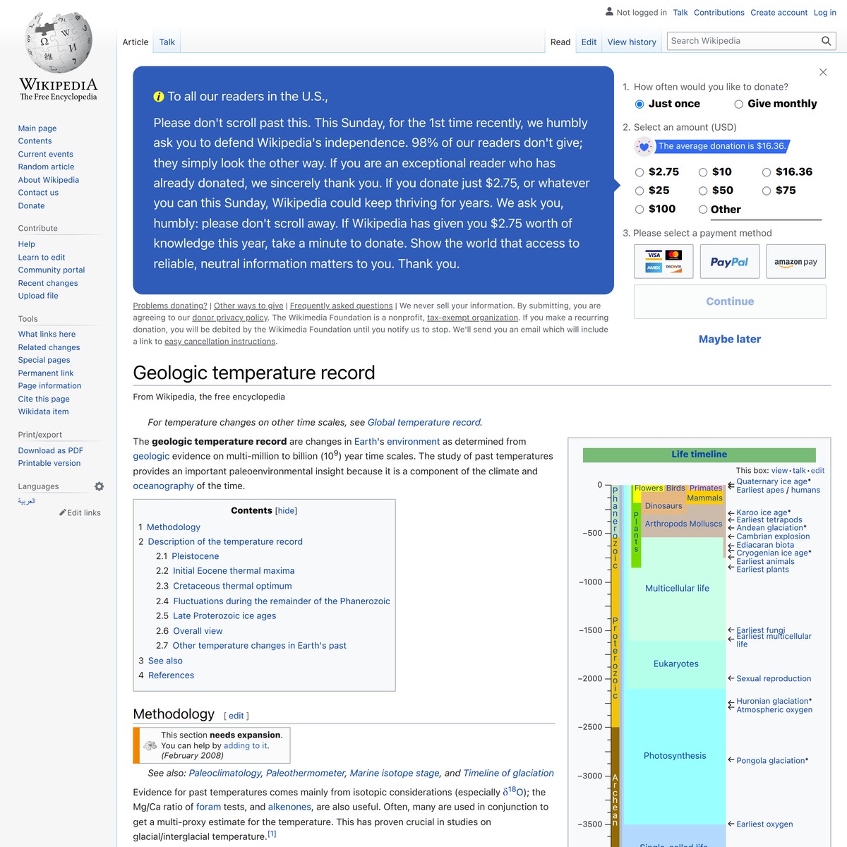 Geologic temperature record - Wikipedia — Are.na