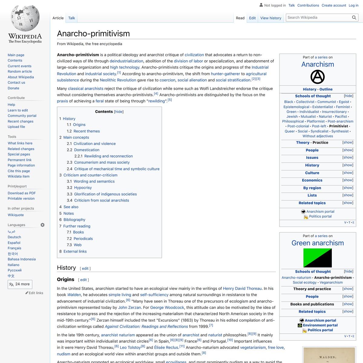 Anarcho-primitivism - Wikipedia — Are.na