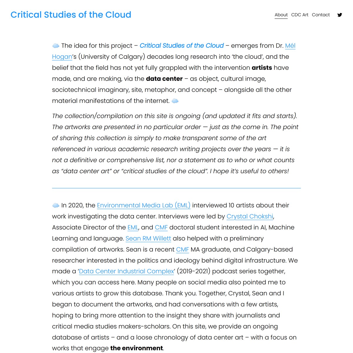 Critical Studies of the Cloud — Are.na