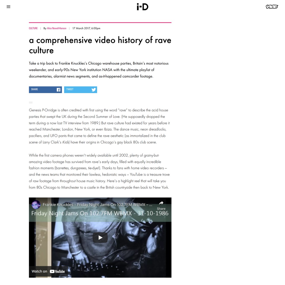 a comprehensive video history of rave culture — Are.na