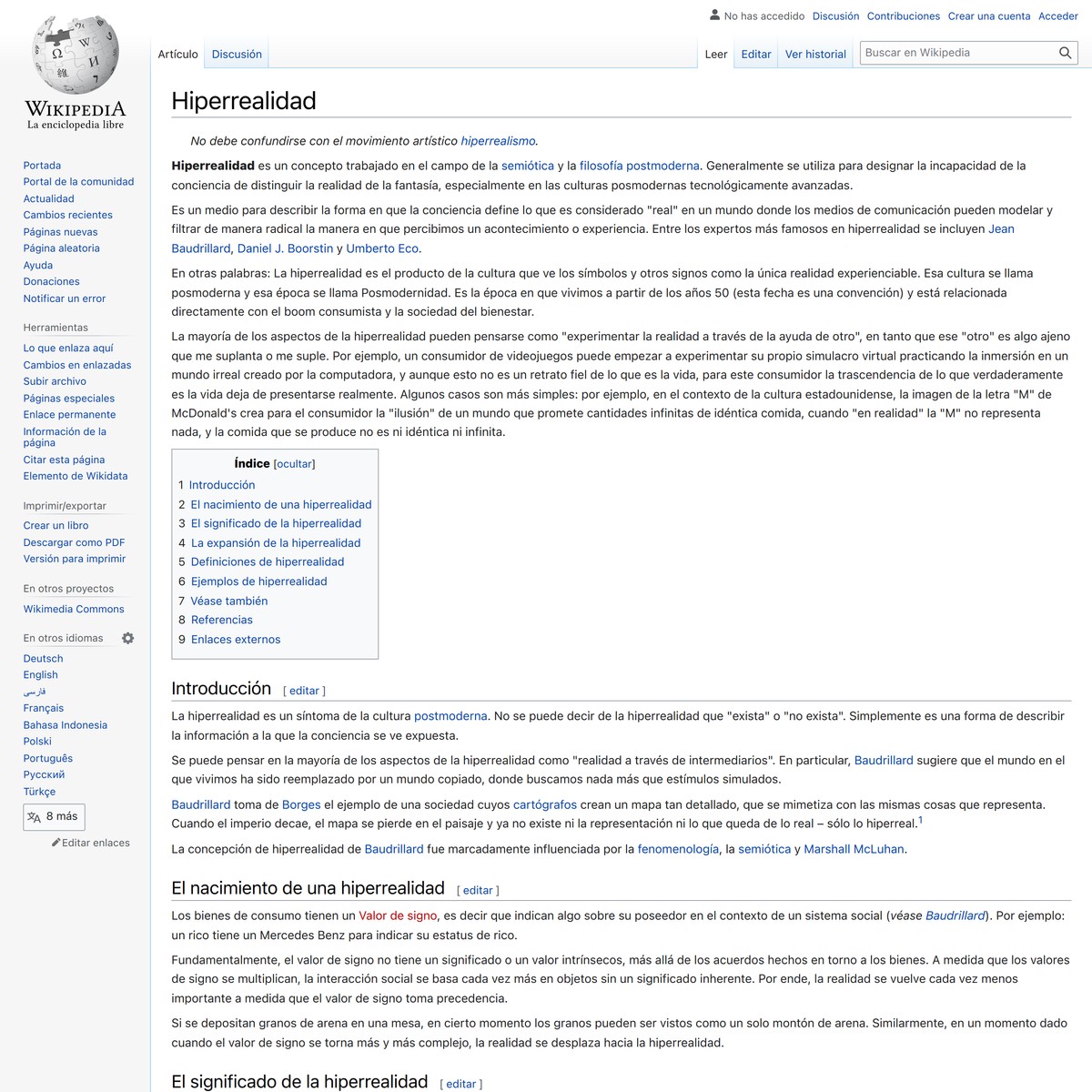 Hiperrealidad - Wikipedia, la enciclopedia libre — Are.na