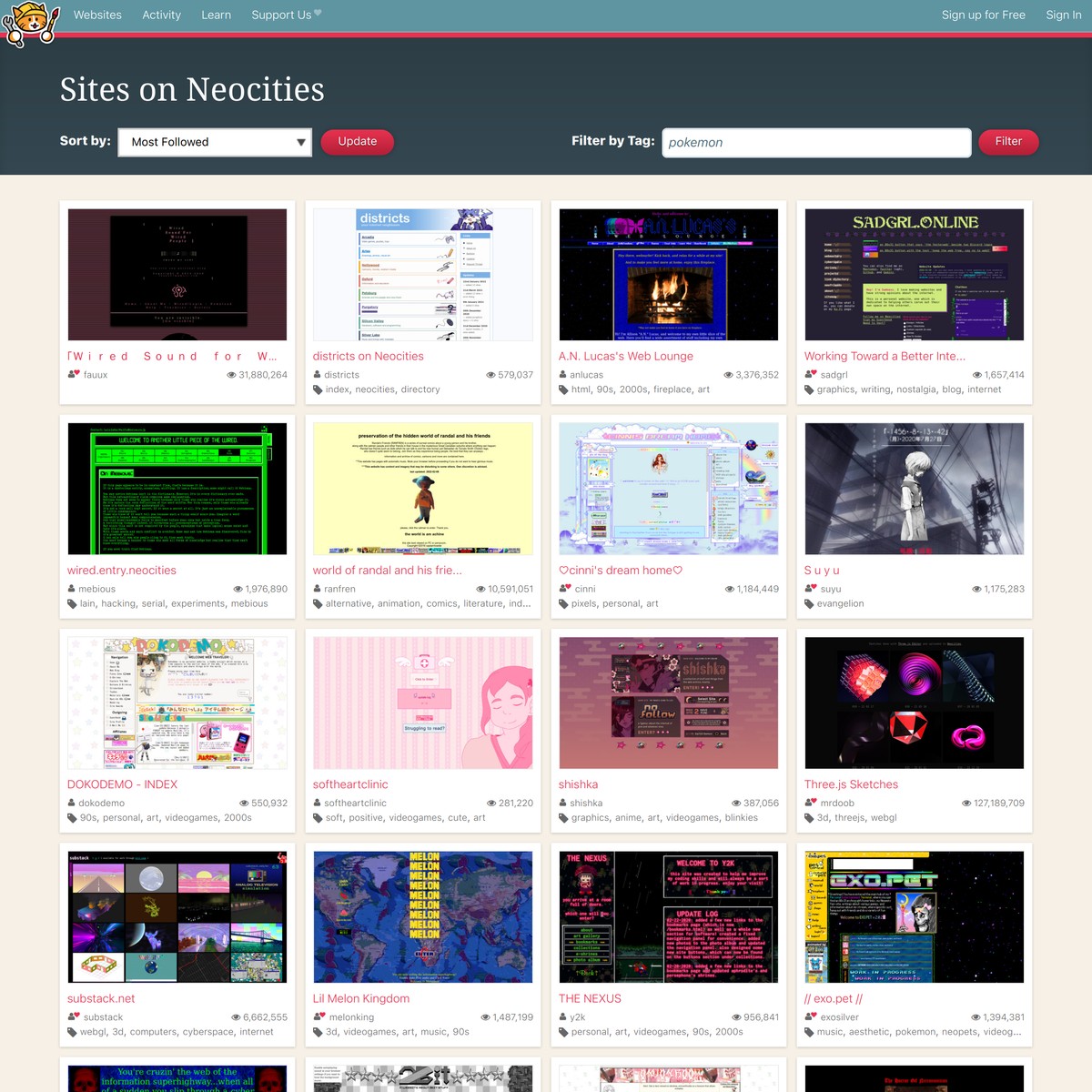 Neocities — Are.na