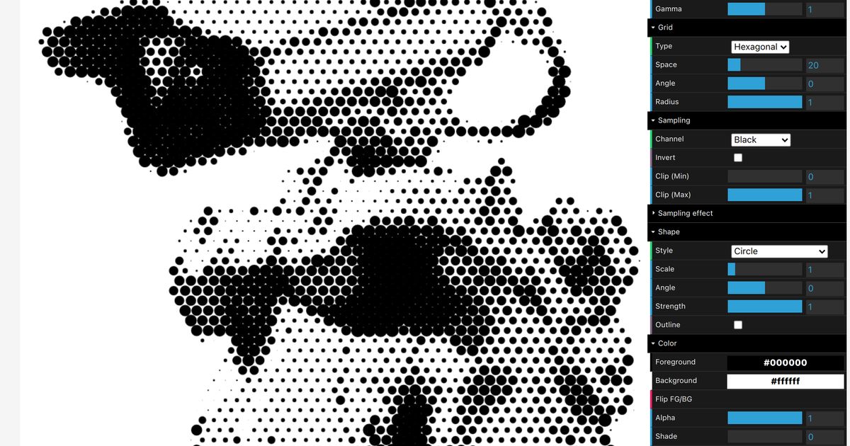 Vector Halftone Maker - Interactive PNG/SVG halftone pattern generator ...