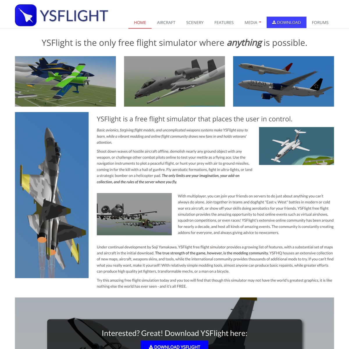 YSFLIGHT - The only free flight simulator where anything is possible. — Are.na
