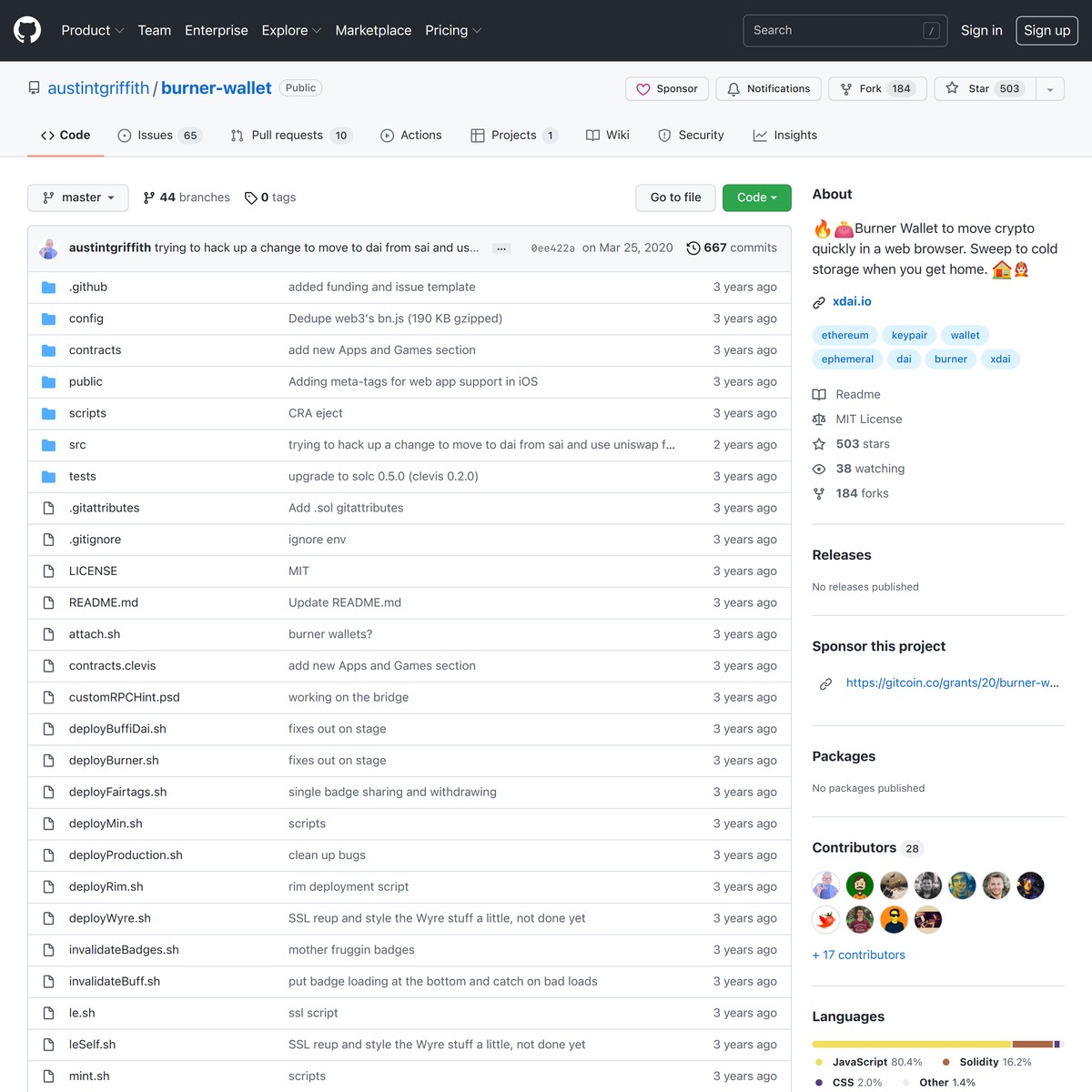 GitHub - austintgriffith/burner-wallet: 🔥👛Burner Wallet to move crypto quickly in a web browser ...