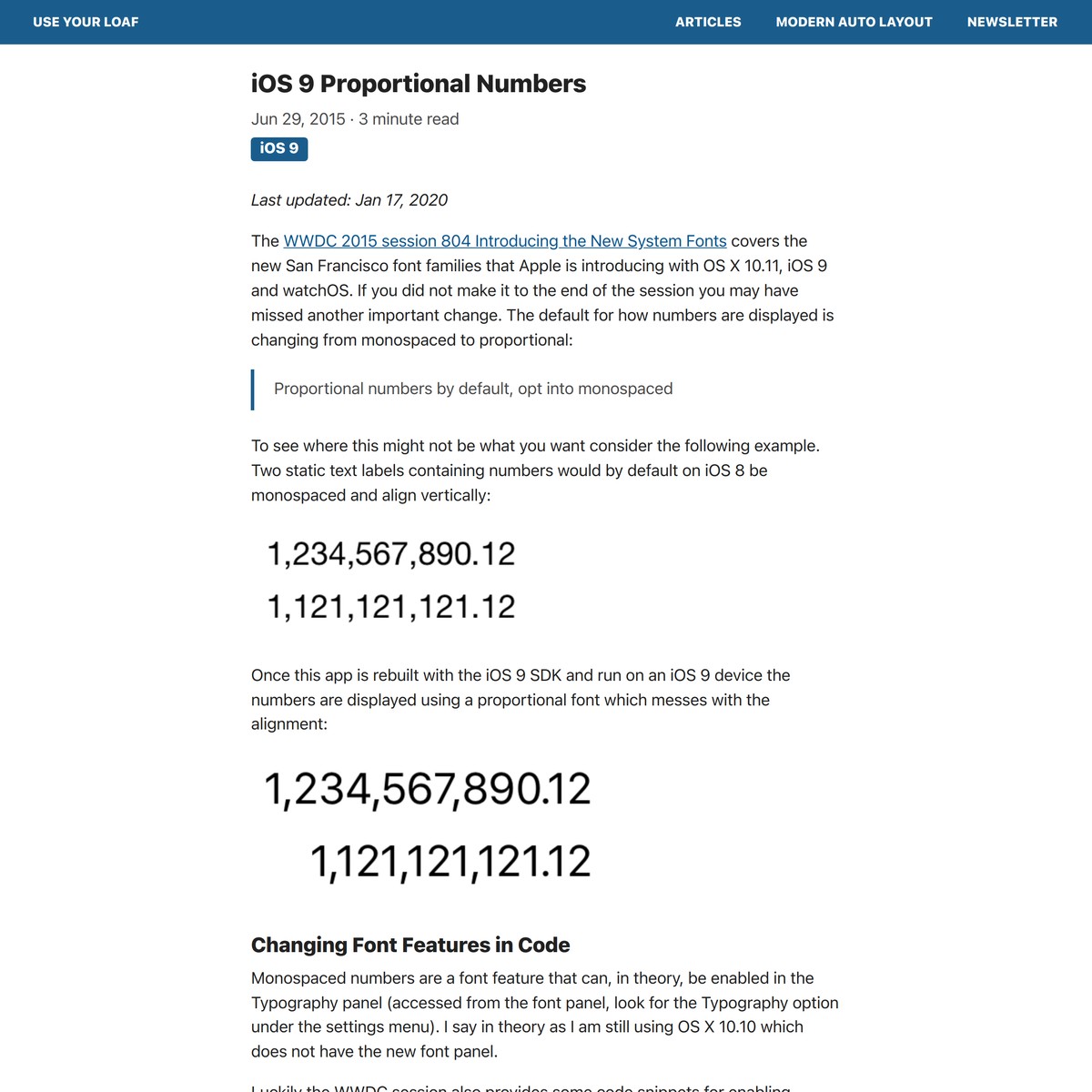iOS 9 Proportional Numbers — Are.na