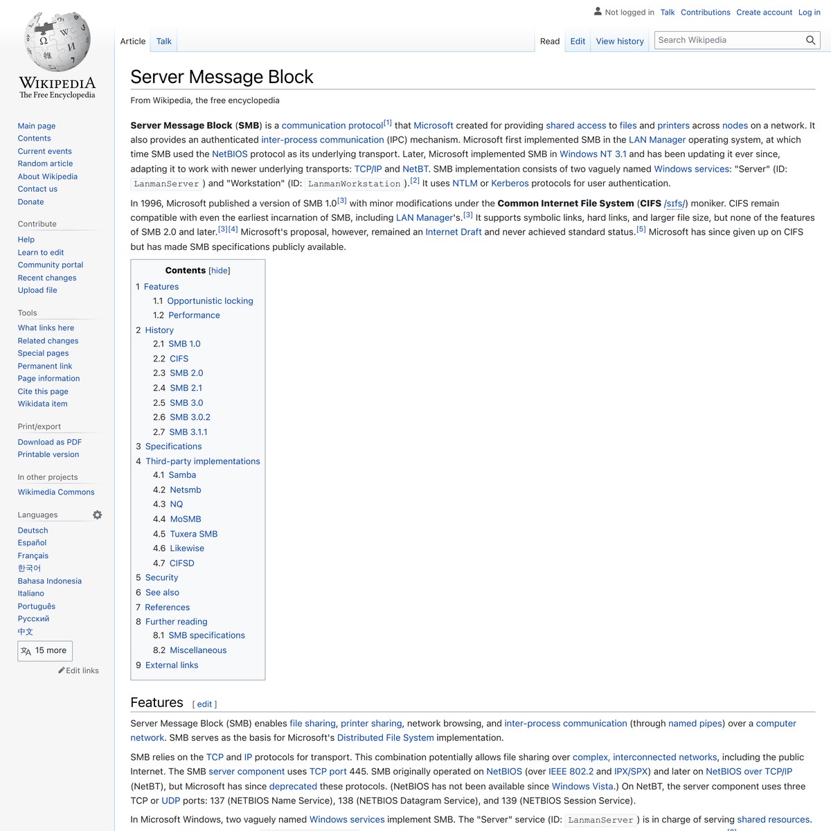 Server Message Block - Wikipedia — Are.na