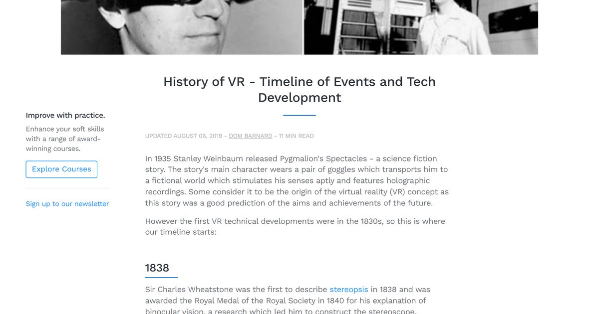 History of VR - Timeline of Events and Tech Development | Are.na