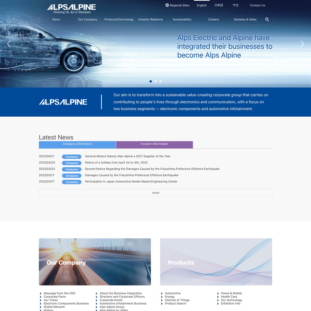 Alps Alpine – Electronic Components and Automotive Infotainment — Are.na