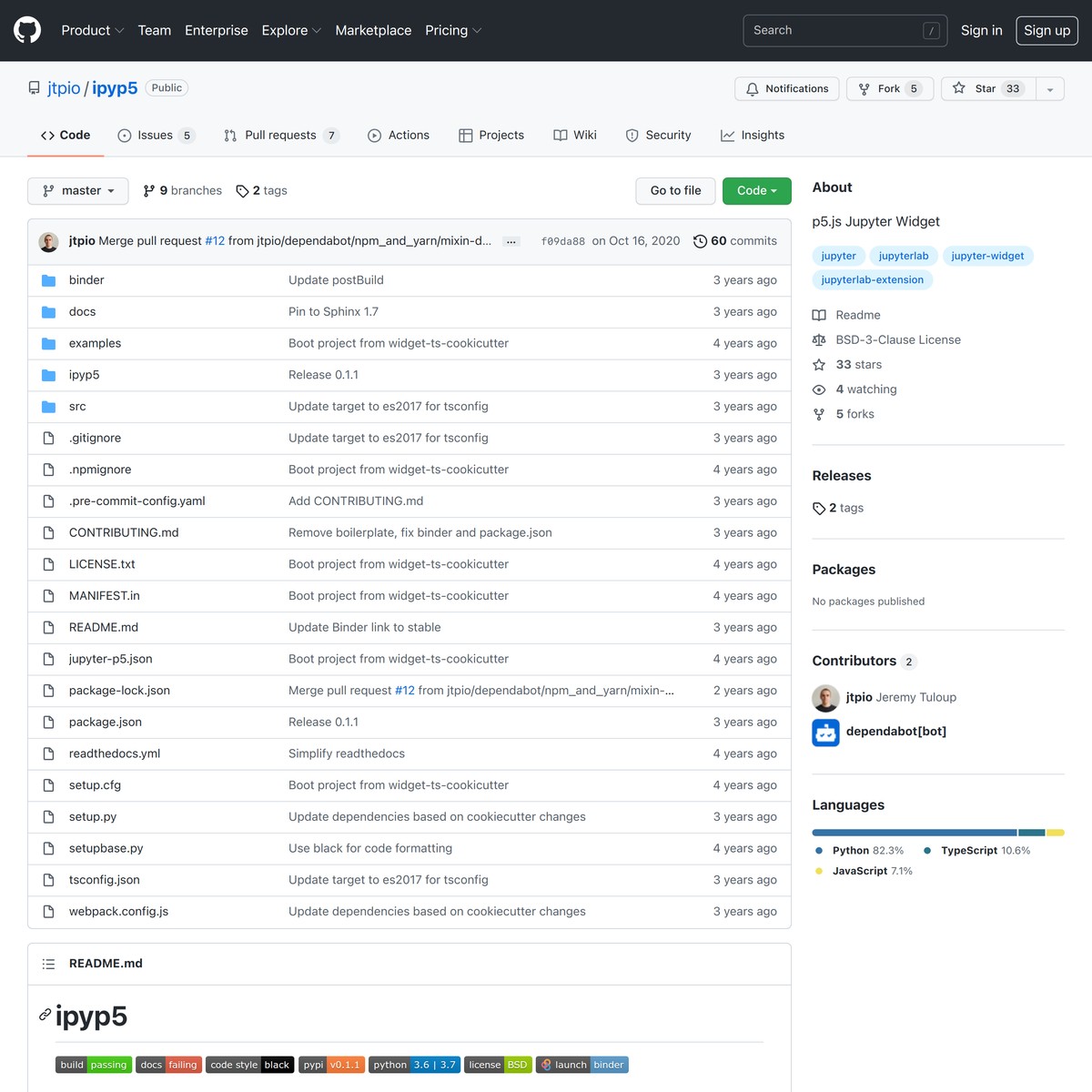 GitHub - jtpio/ipyp5: p5.js Jupyter Widget — Are.na