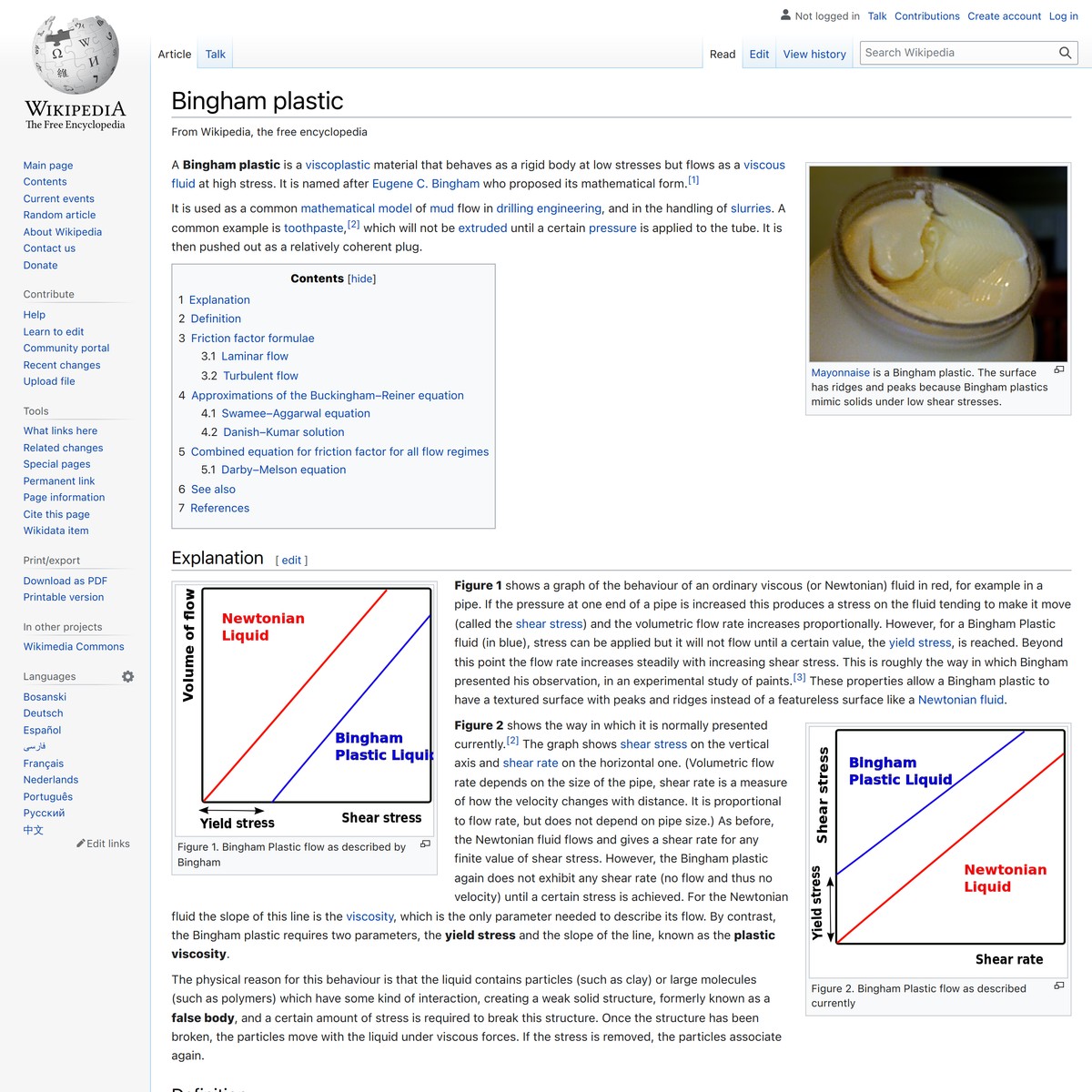 Bingham plastic - Wikipedia — Are.na