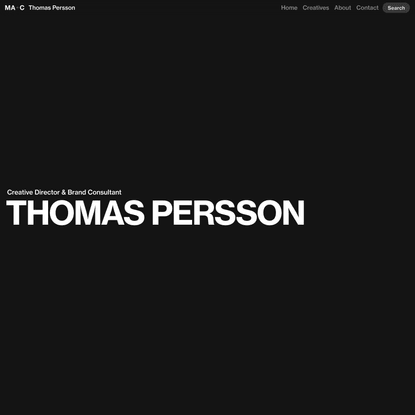 creative director: Thomas Persson — Are.na