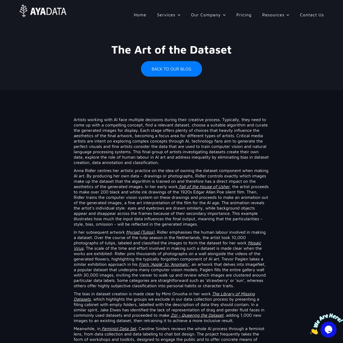 How artists are using datasets and controlling AI — Are.na