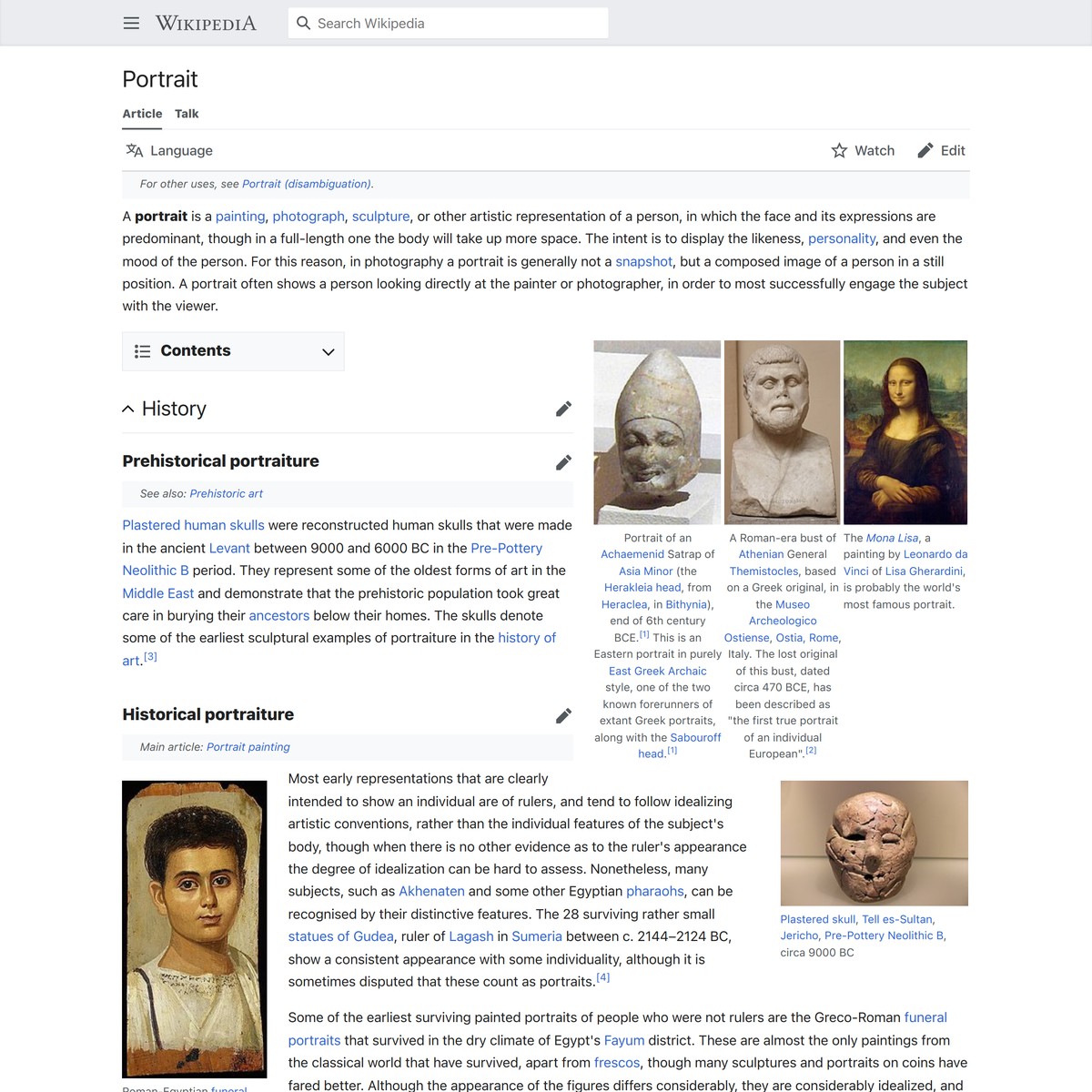 Portrait - Wikipedia — Are.na