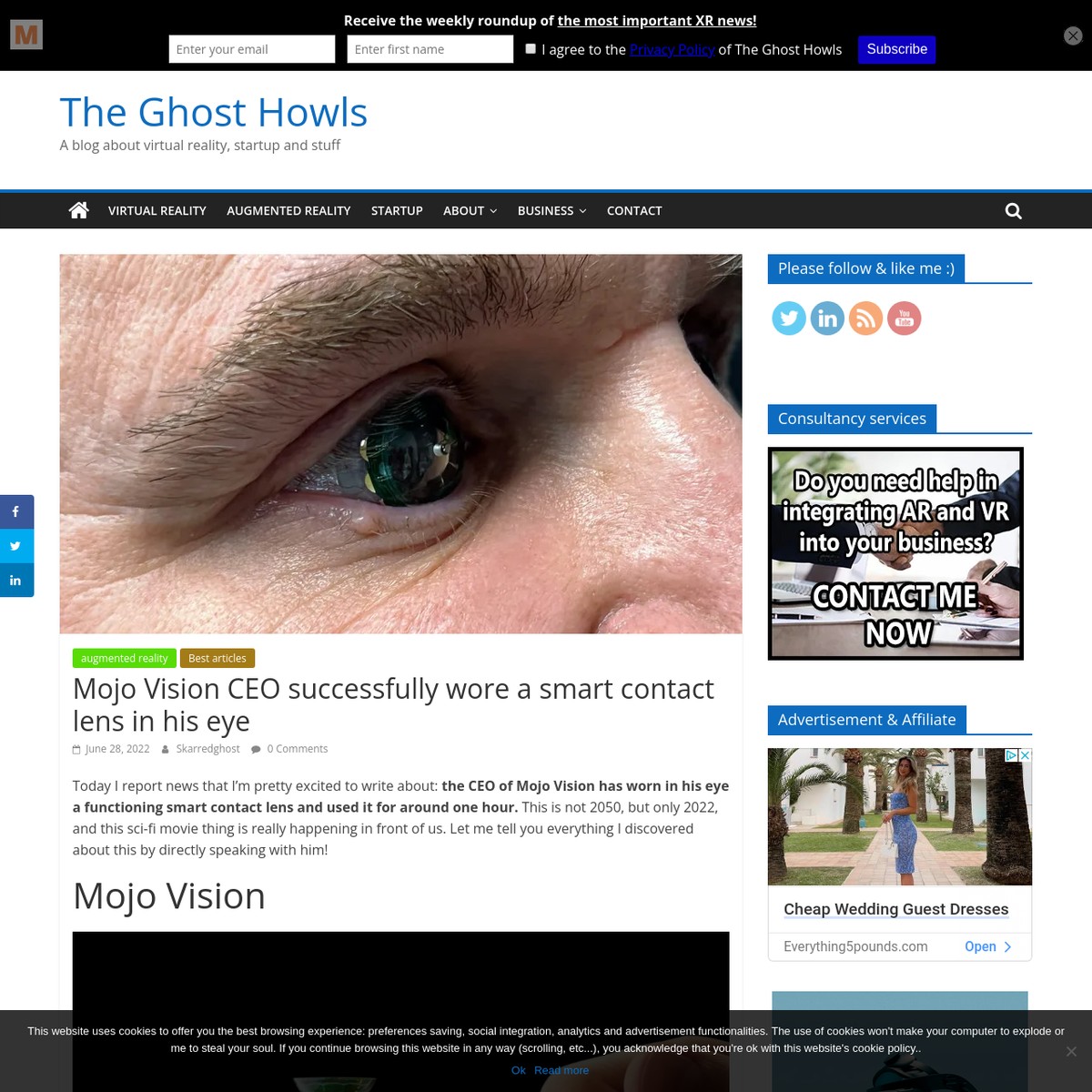 Mojo Vision CEO successfully wore a smart contact lens in his eye — Are.na