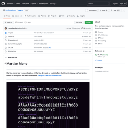 open source typefaces — Are.na