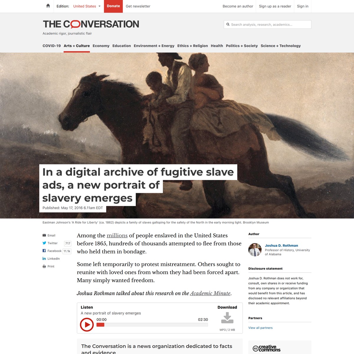 In a digital archive of fugitive slave ads, a new portrait of slavery ...