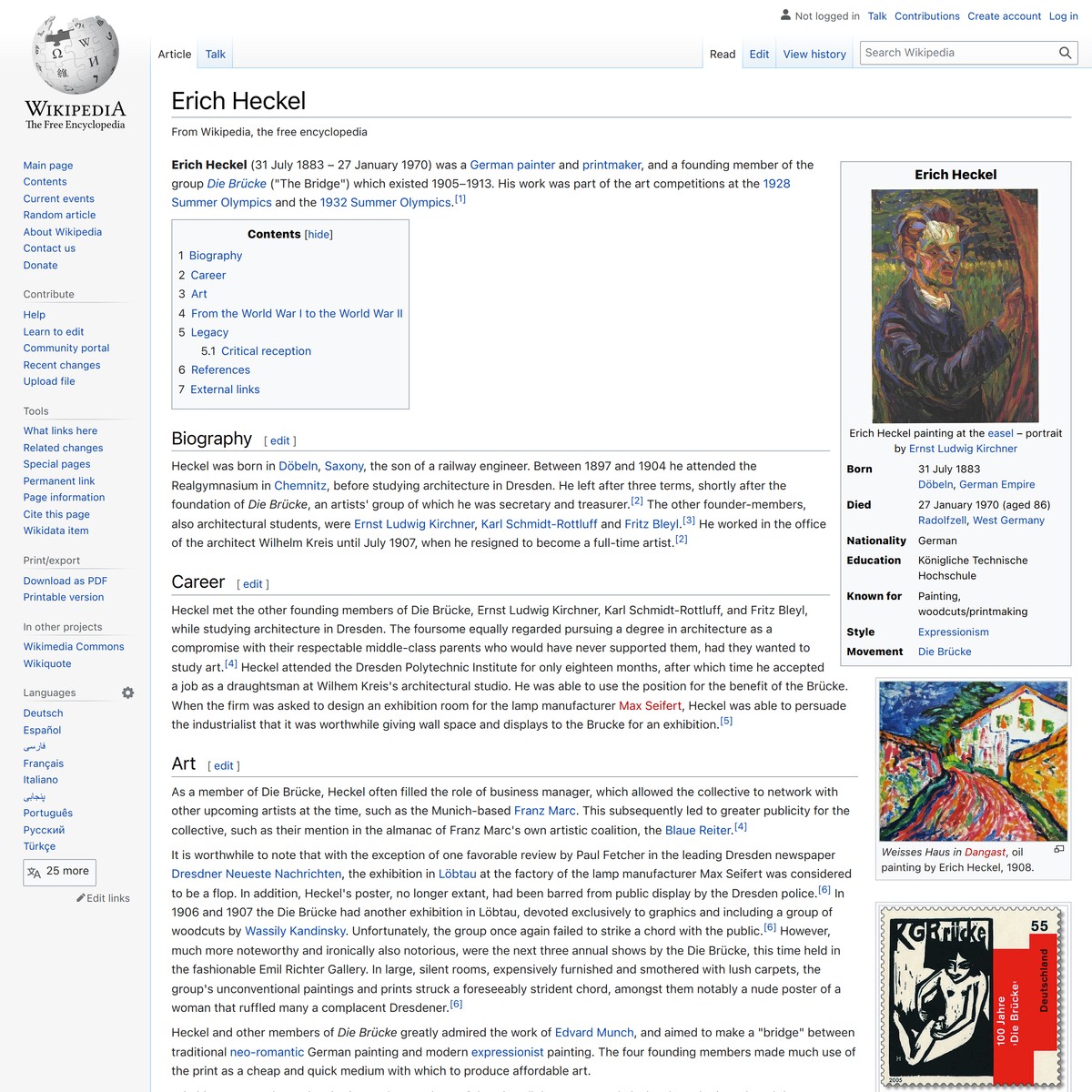 Erich Heckel - Wikipedia — Are.na