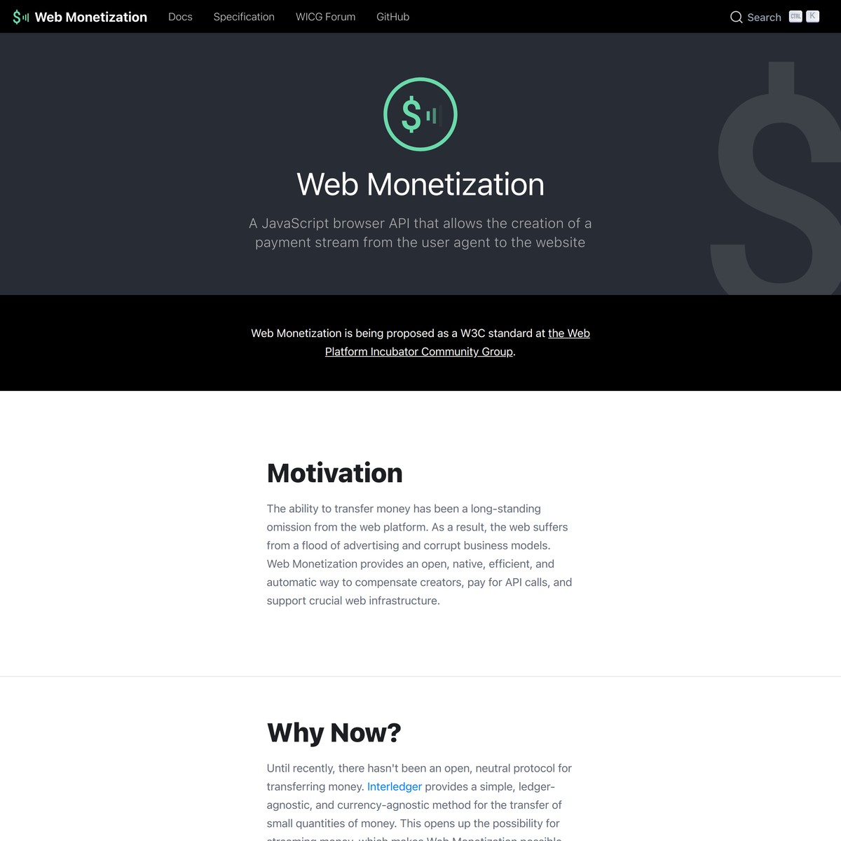 Web Monetization | Web Monetization — Are.na
