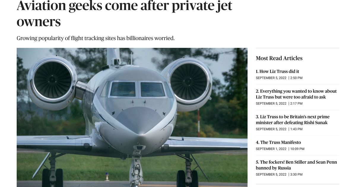 Aviation geeks come after private jet owners | Are.na
