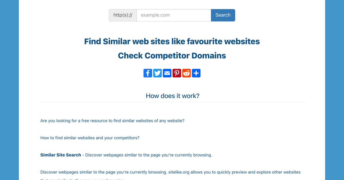 Similar Websites Search | Similar Sites Like | Are.na