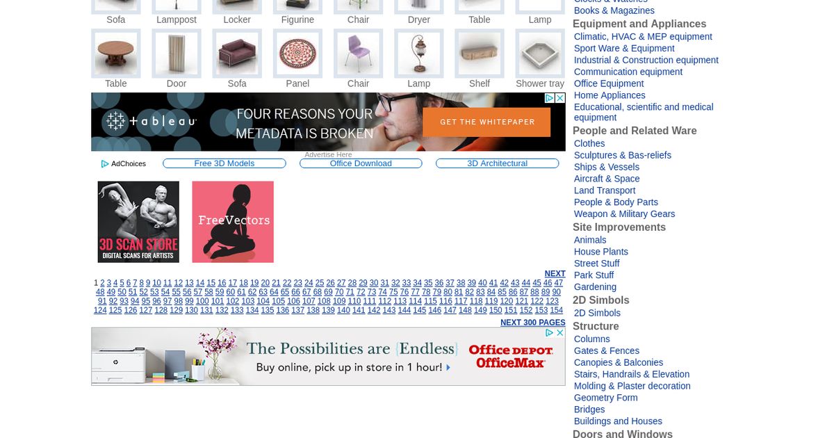 Free 3D Models and Objects Archive. Download: 3ds , obj , gsm , max ...