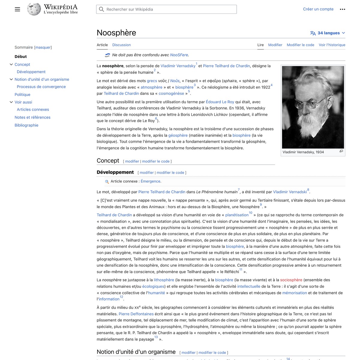 Noosphère — Wikipédia — Are.na