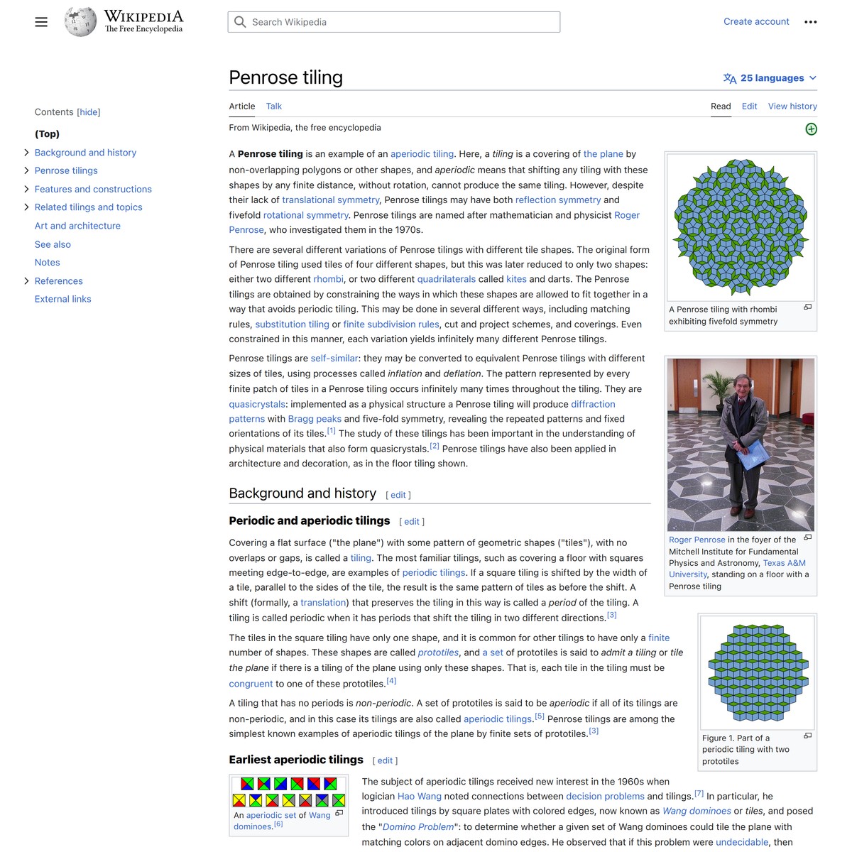 Penrose tiling - Wikipedia — Are.na