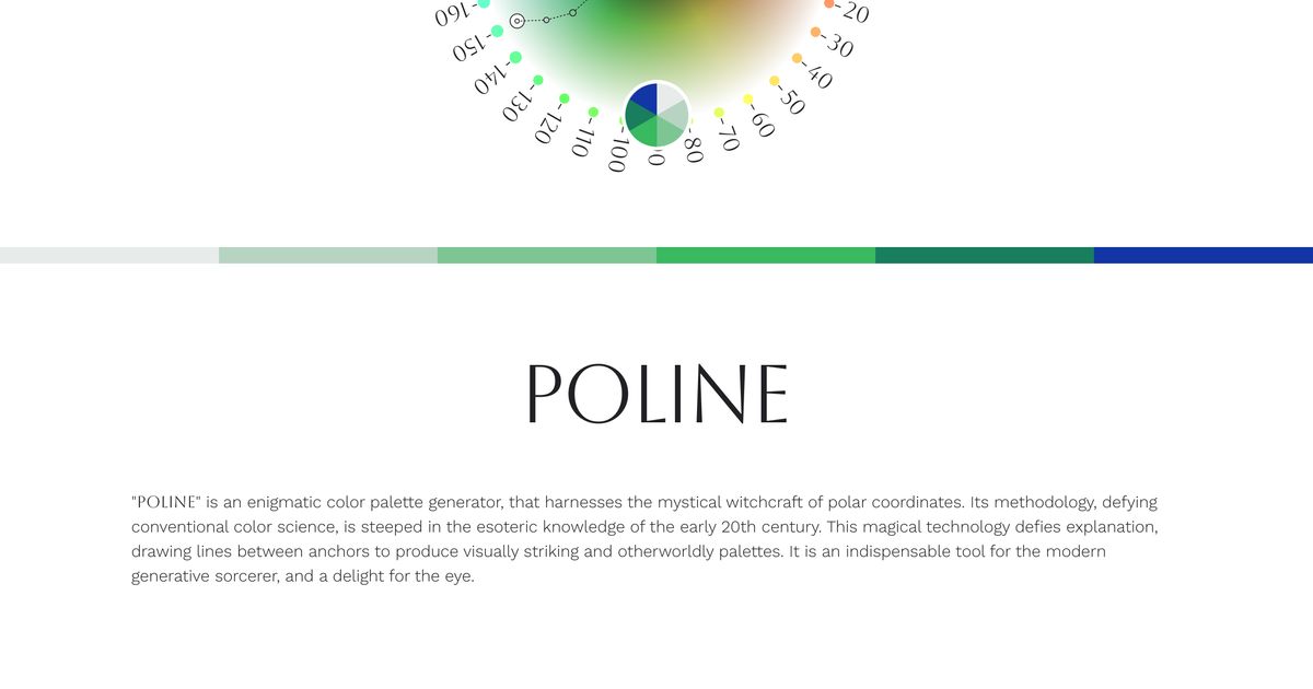 Poline — esoteric color palette generator | Are.na