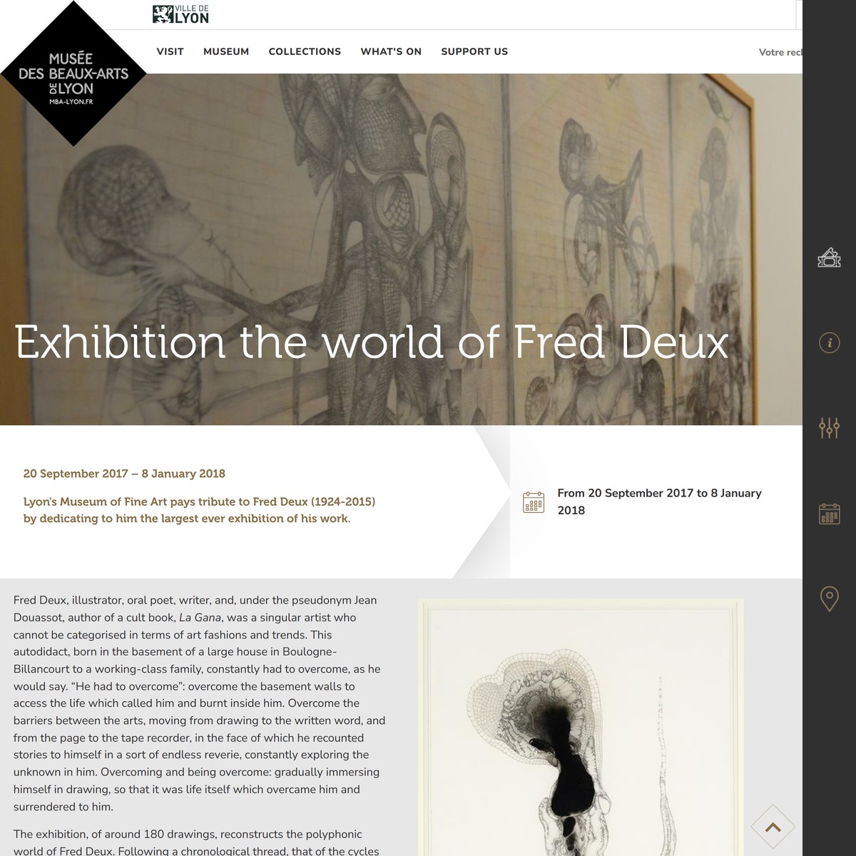 Exhibition the world of Fred Deux | Musée des Beaux Arts — Are.na