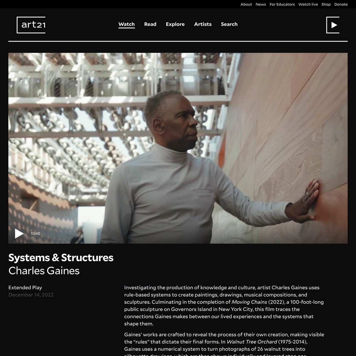 Systems & Structures, Charles Gaines — Art21 — Are.na