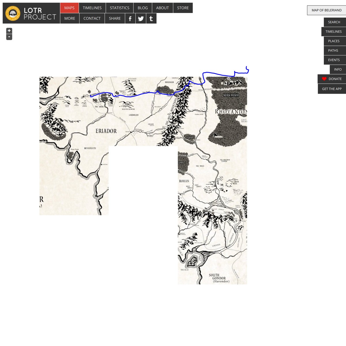 Interactive Map of Middle-Earth - LotrProject — Are.na