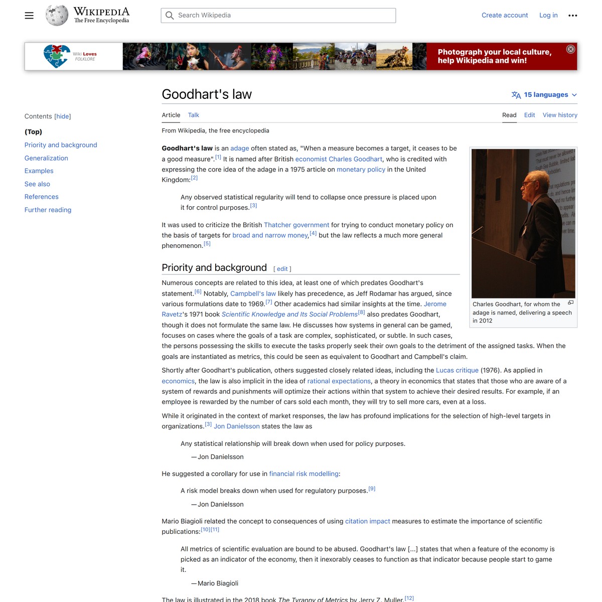 Goodhart’s law - Wikipedia — Are.na