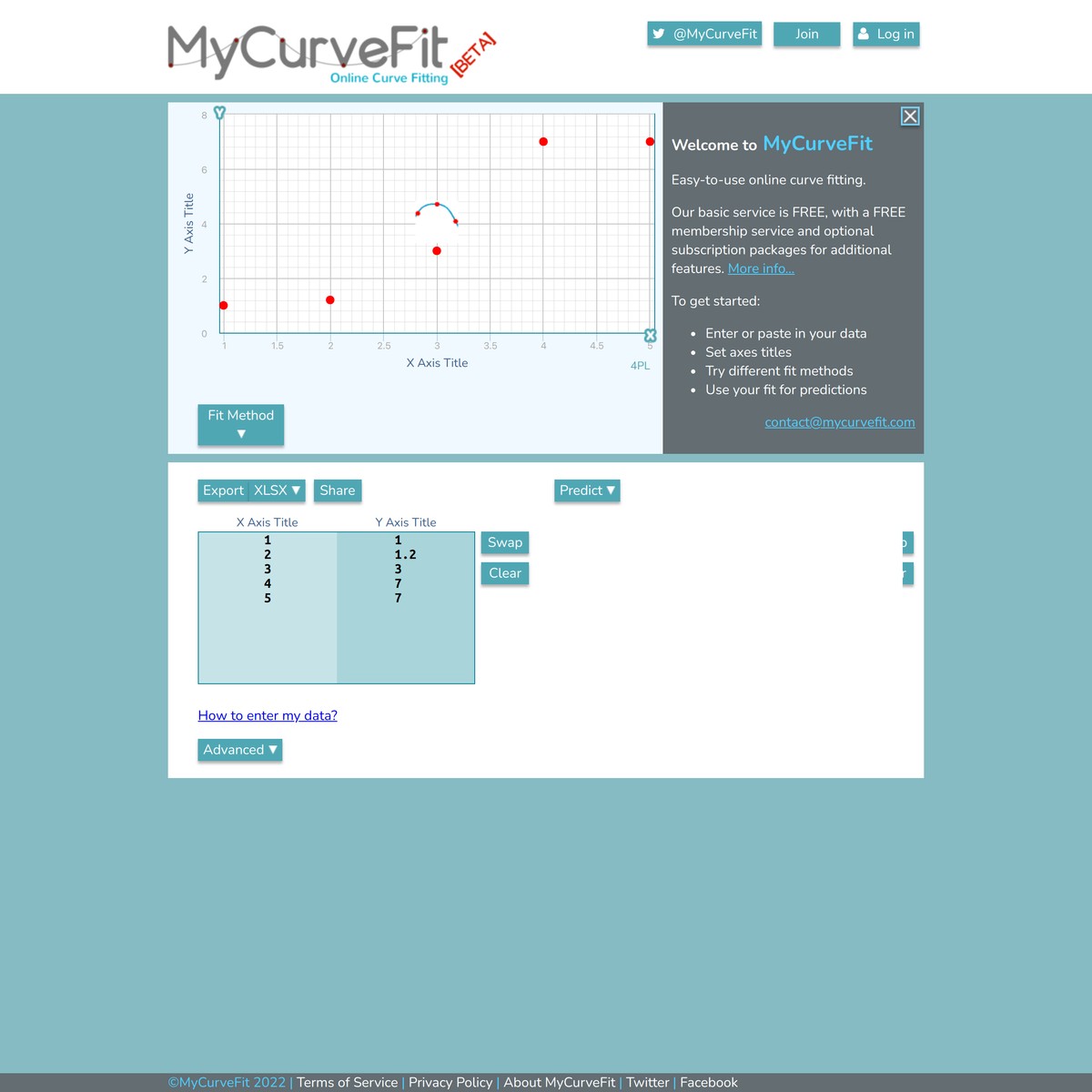 Online curve-fitting at mycurvefit.com — Are.na