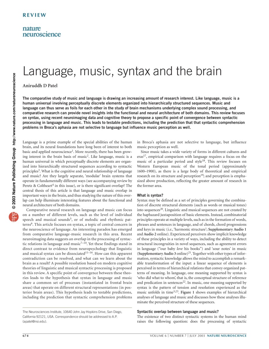 Language, music, syntax, and the brain — Are.na