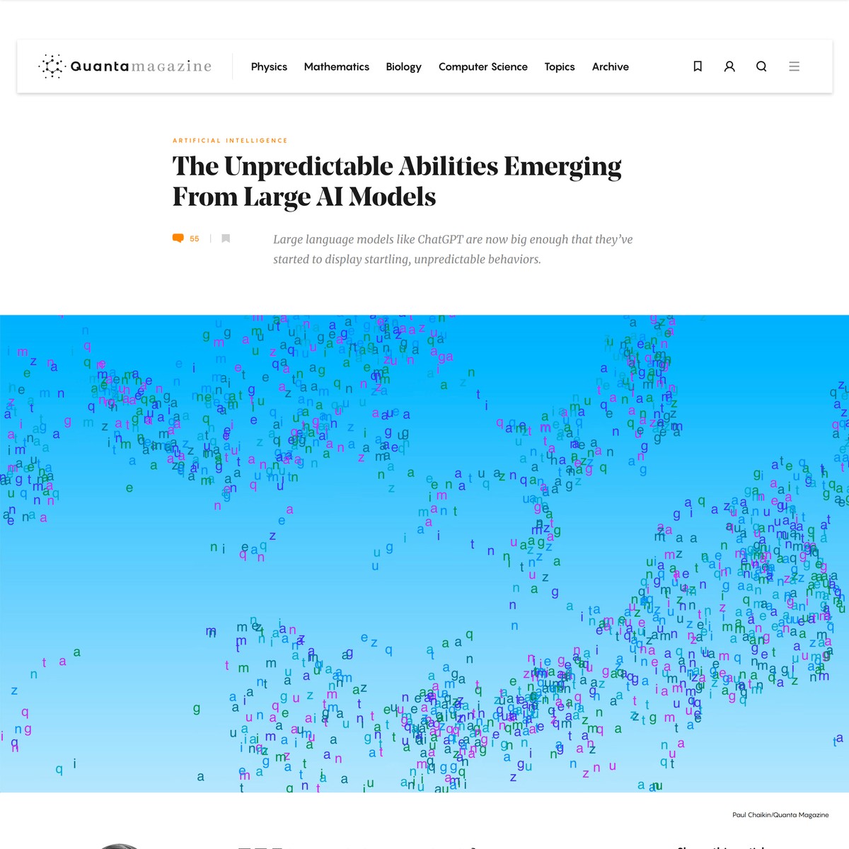 The Unpredictable Abilities Emerging From Large Ai Models Quanta