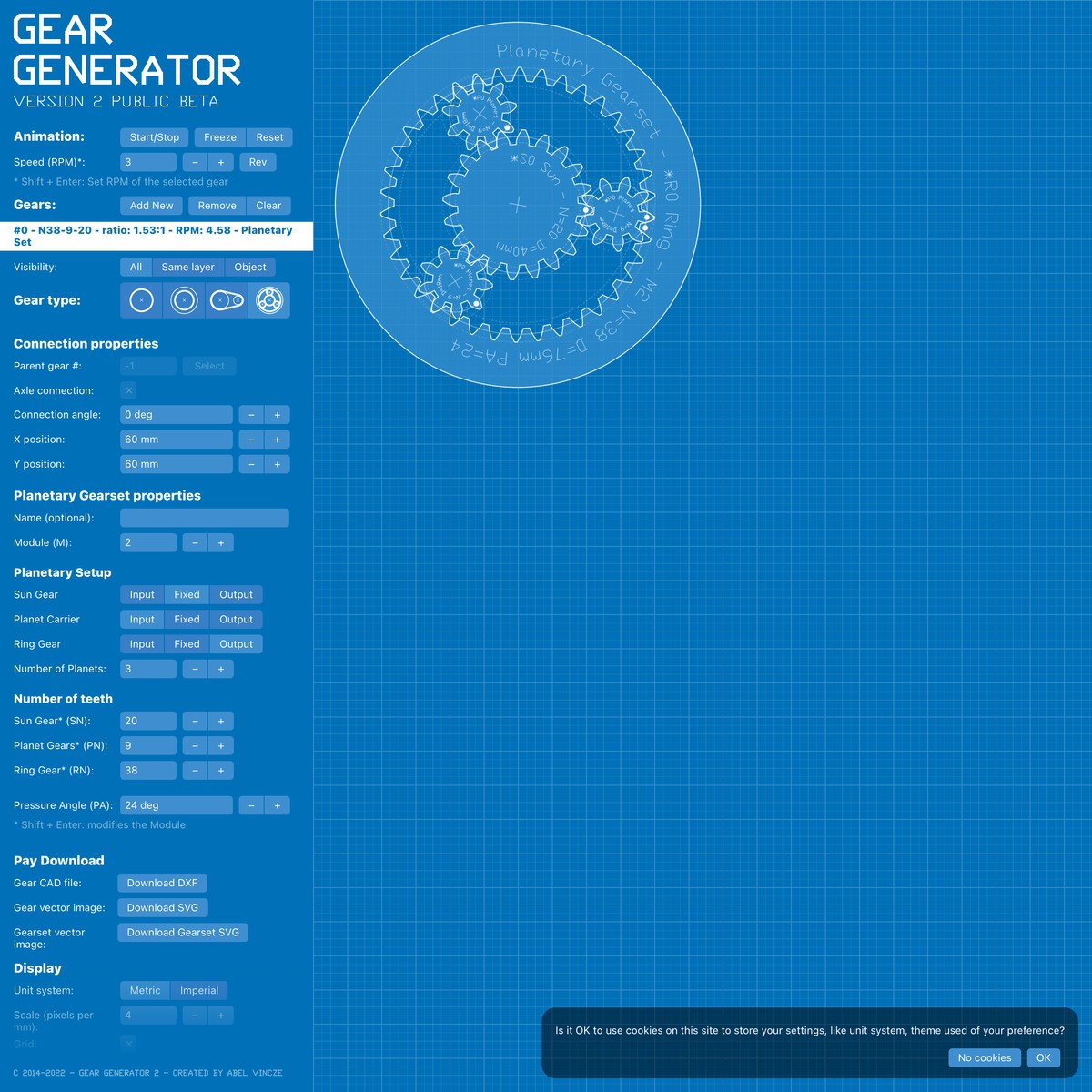 Involute spur gear generator and simulator — Are.na