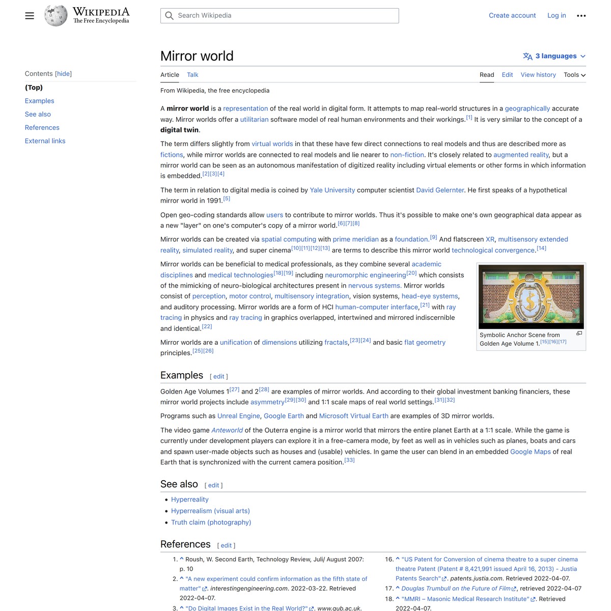 Mirror world - Wikipedia — Are.na
