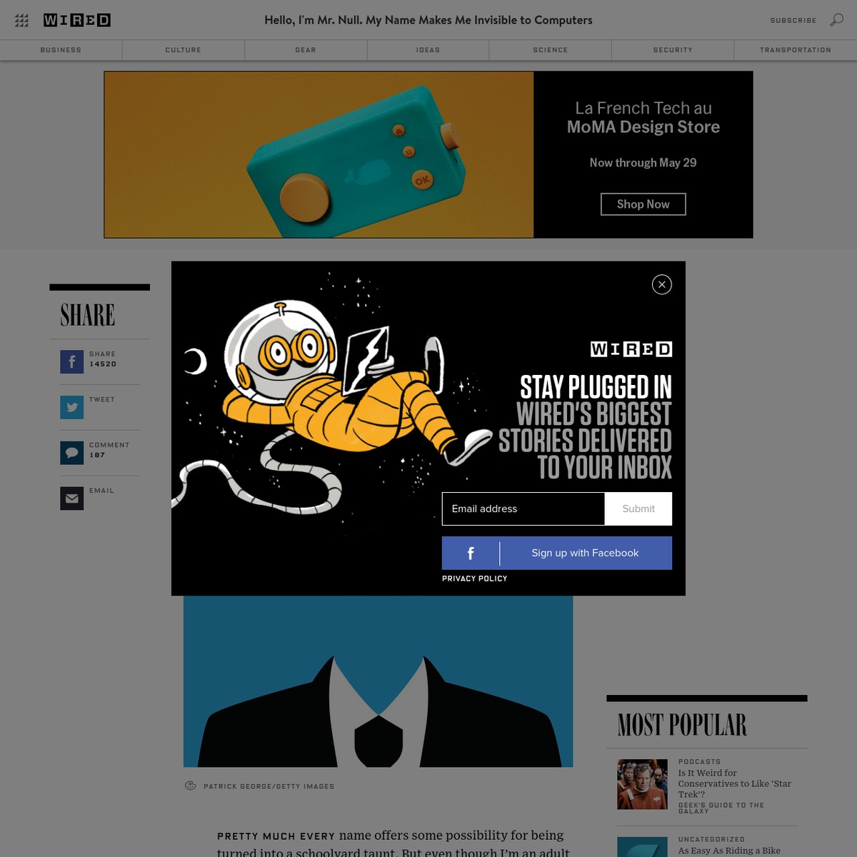 Hello, I'm Mr. Null. My Name Makes Me Invisible to Computers — Are.na