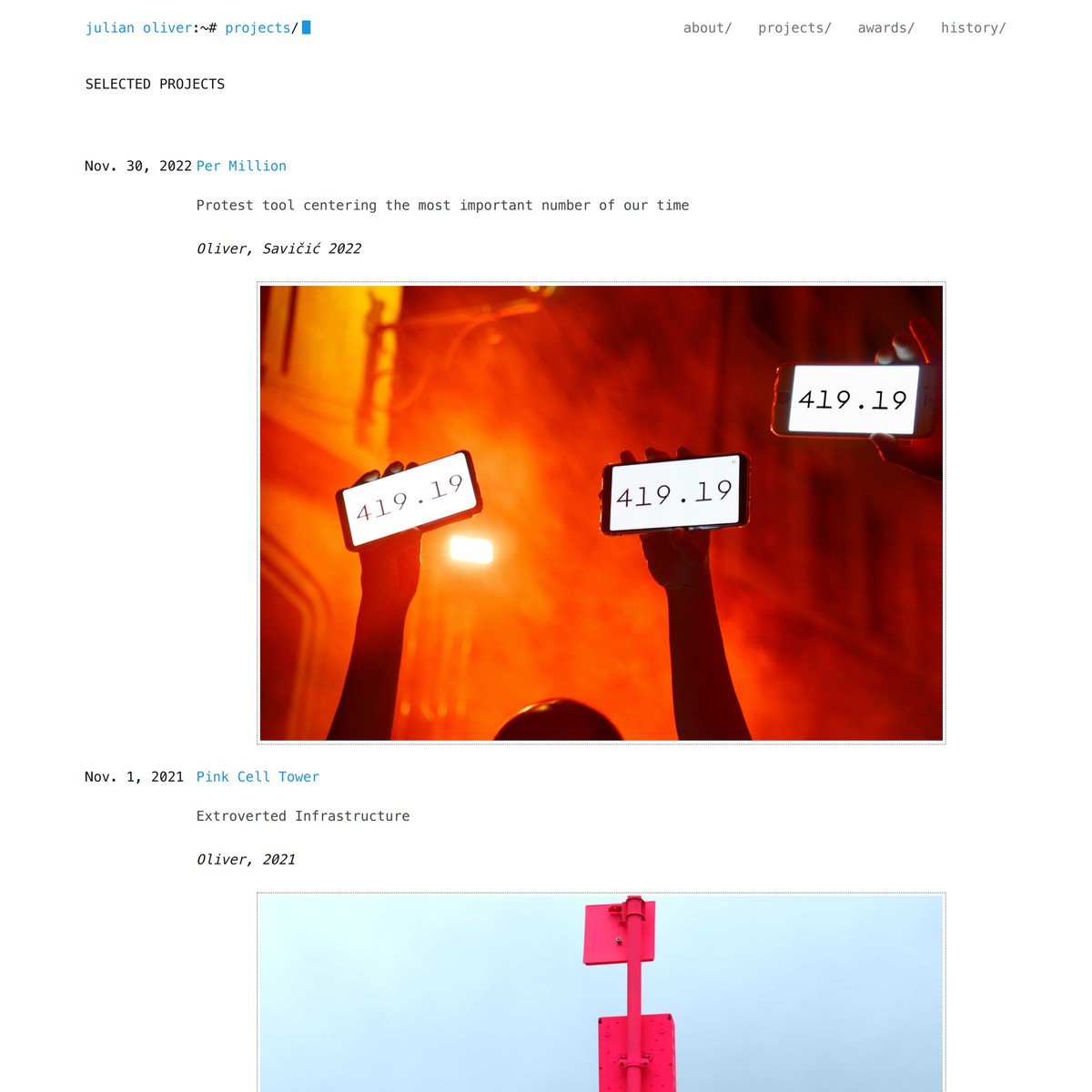 SELECTED PROJECTS — Are.na