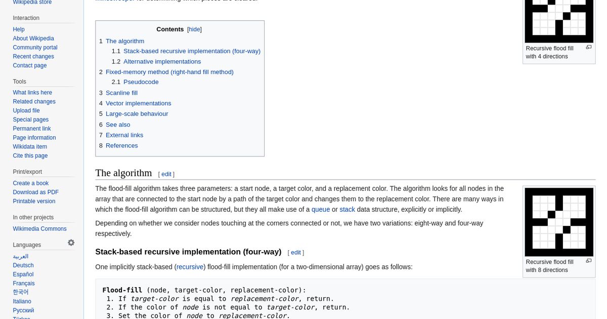 Flood fill - Wikipedia | Are.na