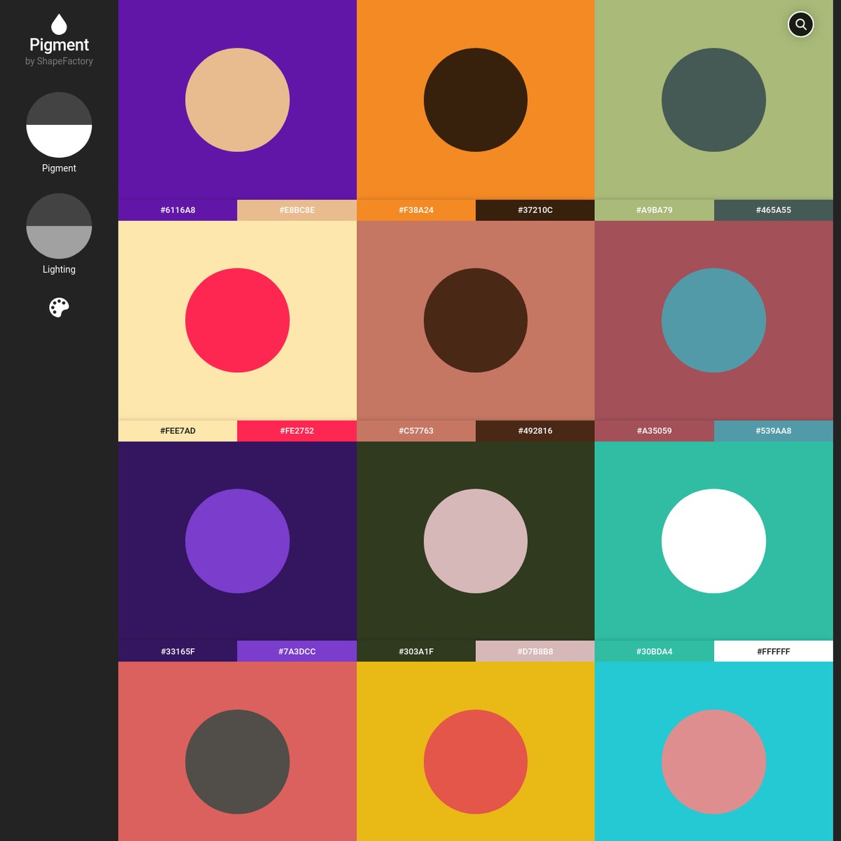 Pigment by ShapeFactory | Simple Color Palette Generator — Are.na