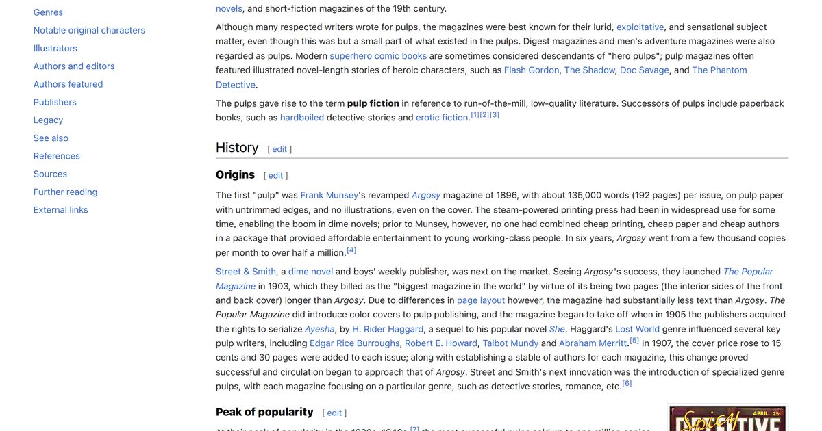 Pulp magazine - Wikipedia | Are.na