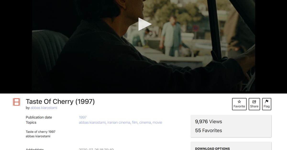 Taste Of Cherry (1997) : abbas kiarostami : Free Download, Borrow, and ...