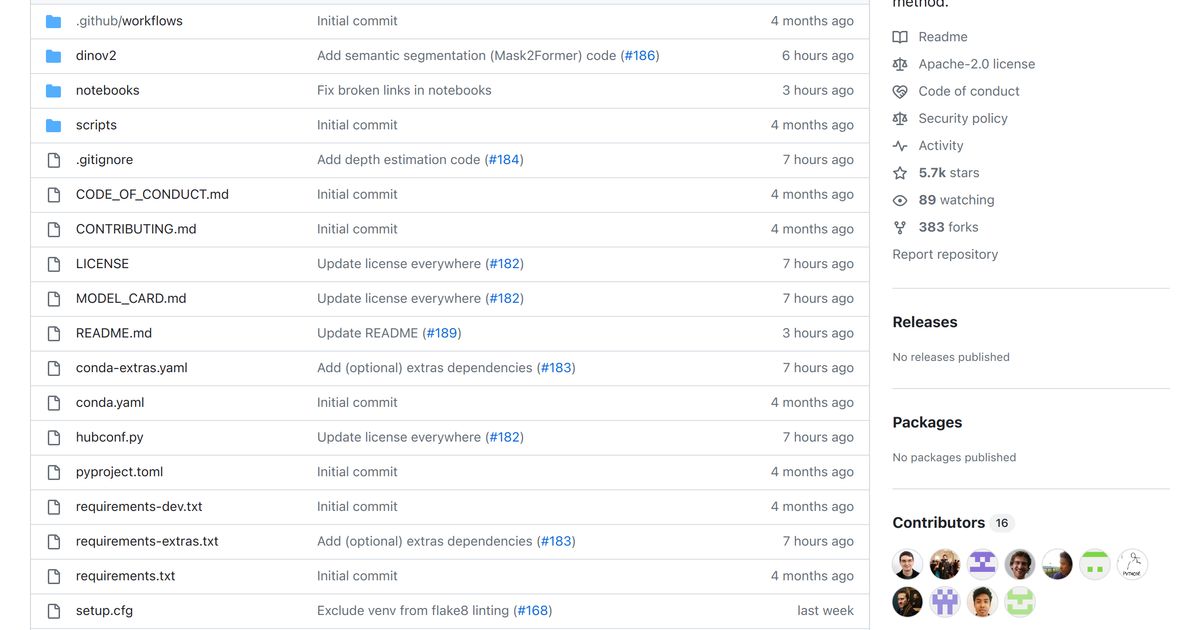GitHub - facebookresearch/dinov2: PyTorch code and models for the DINOv2 self-supervised ...
