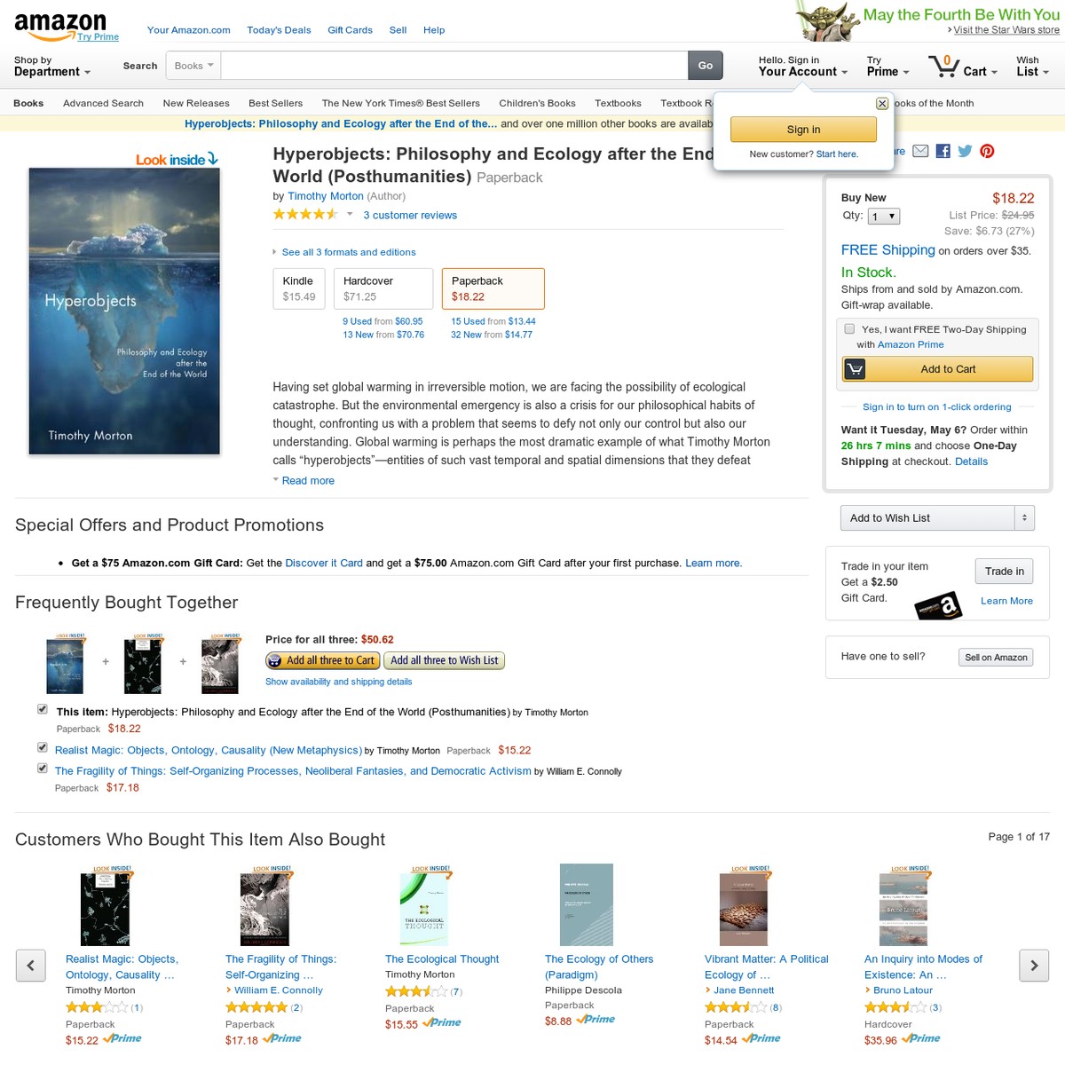 Hyperobjects: Philosophy and Ecology after the End of the World ...